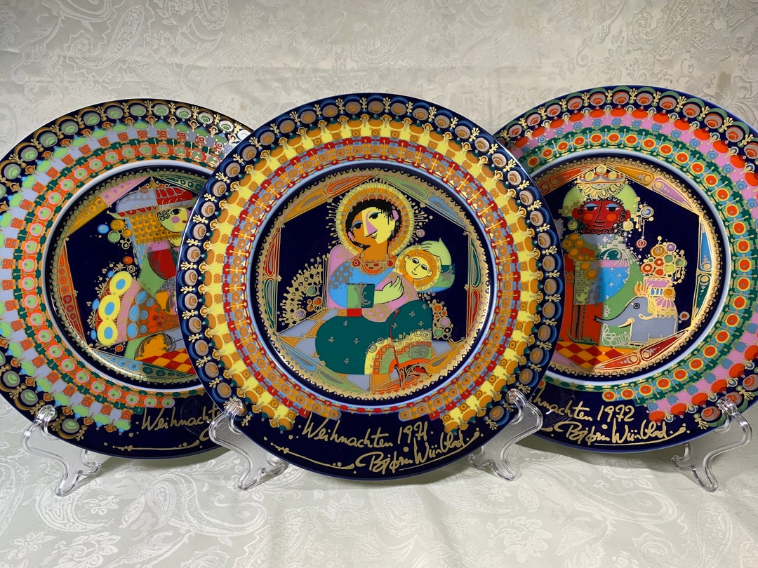 Rosenthal Christmas Plate BJÖRN WIINBLAD, Collector's Plate, Three ...