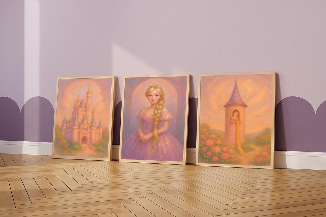 Digital Download - Rapunzel Fairytale Wall Art – Princess, Tower ...