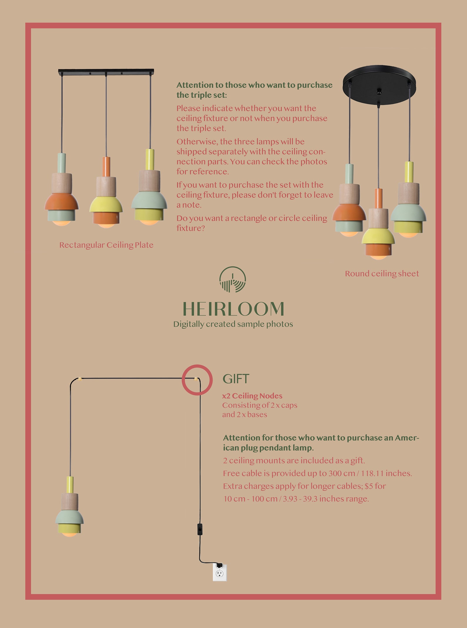 Handmade Colorful Macaron Pendant Light: Coffee Lighting - Etsy