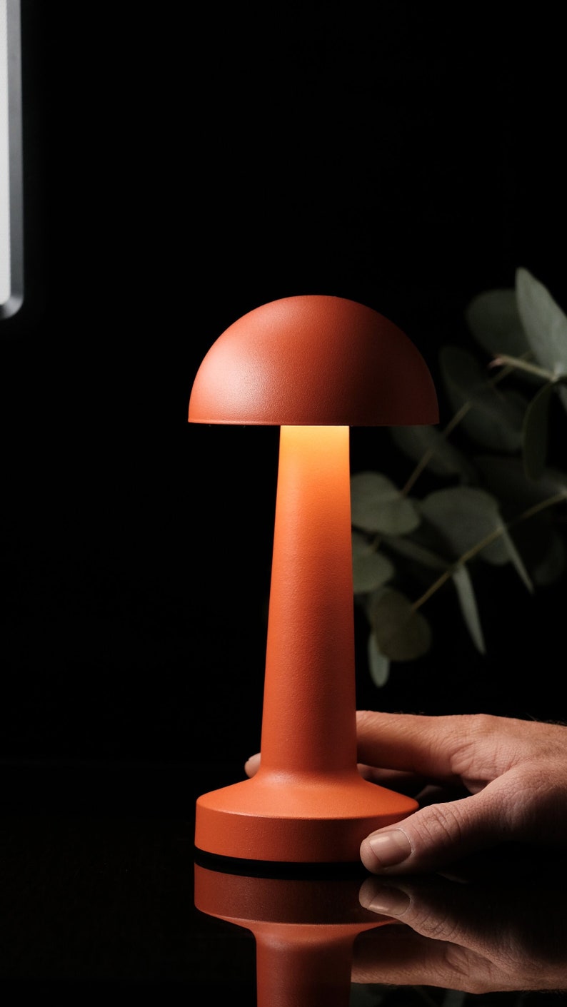Rechargeable Touch Dimmer Desk Lamp: Metal Alloy, Baked Paint - Etsy