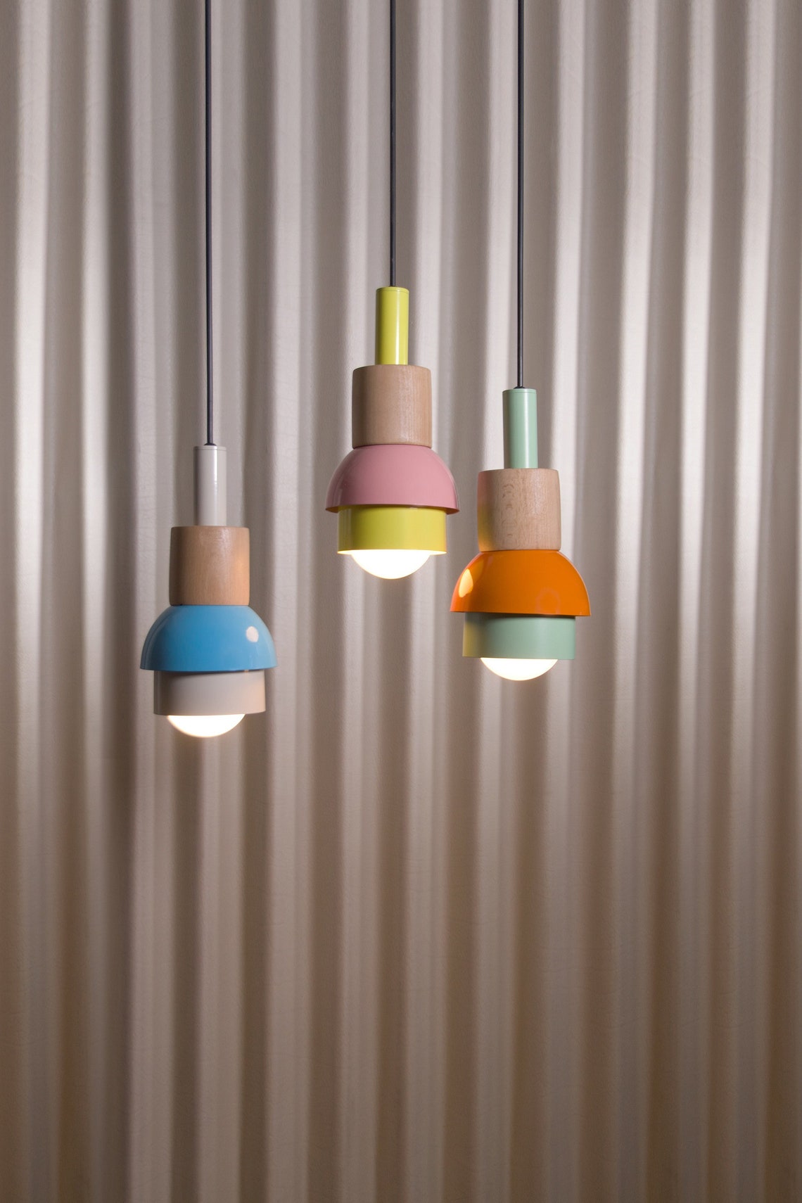 Handmade Colorful Macaron Pendant Light: Coffee Lighting - Etsy