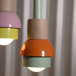 Handmade Colorful Macaron Pendant Light: Coffee Lighting - Etsy