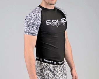 Solid Grappling Jiu Jitsu Men's Rash Guard BJJ Rash Guard Brazilian Jiu ...