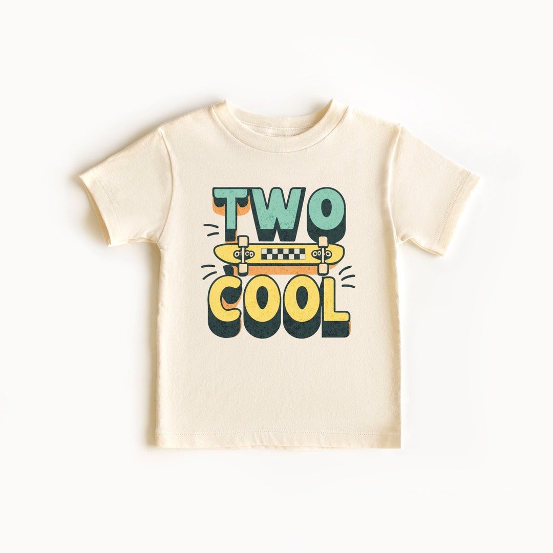Two Cool Toddler Birthday Shirt, 2nd Birthday Outfit Girl & Boy T-shirt ...