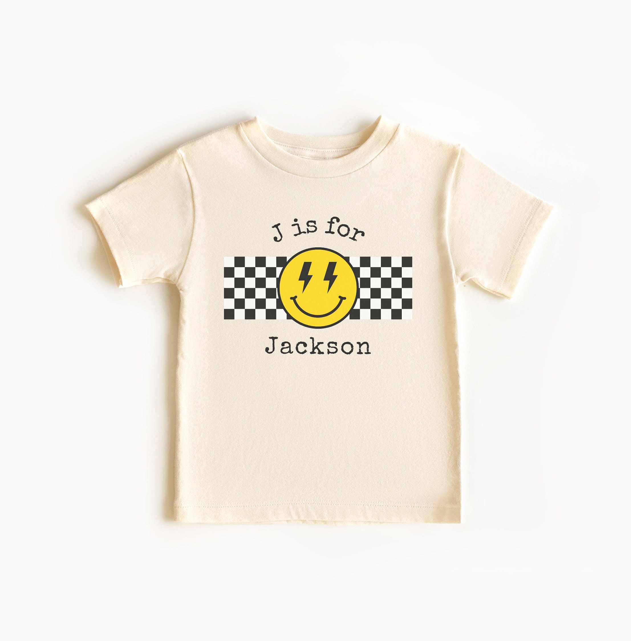 Personalized Toddler Boy & Girl Shirt, Custom Name Smiley Graphic Tee ...