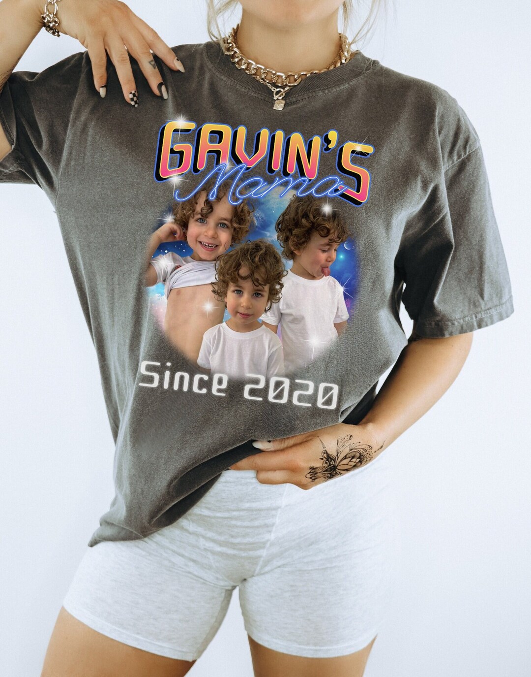 90s Bootleg Kid Photo Collage Mama Shirt, Funny Mothers Day Gift From ...