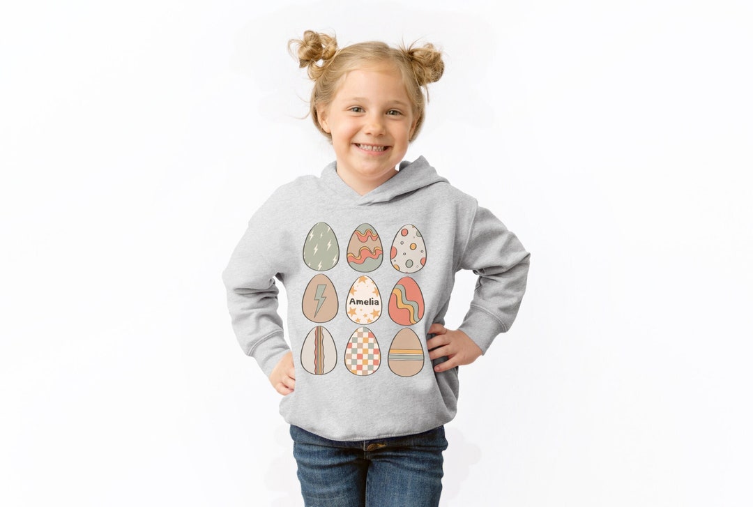 Custom Toddler Easter Hoodie, Kid Easter Outfit Tshirt, Personalized ...