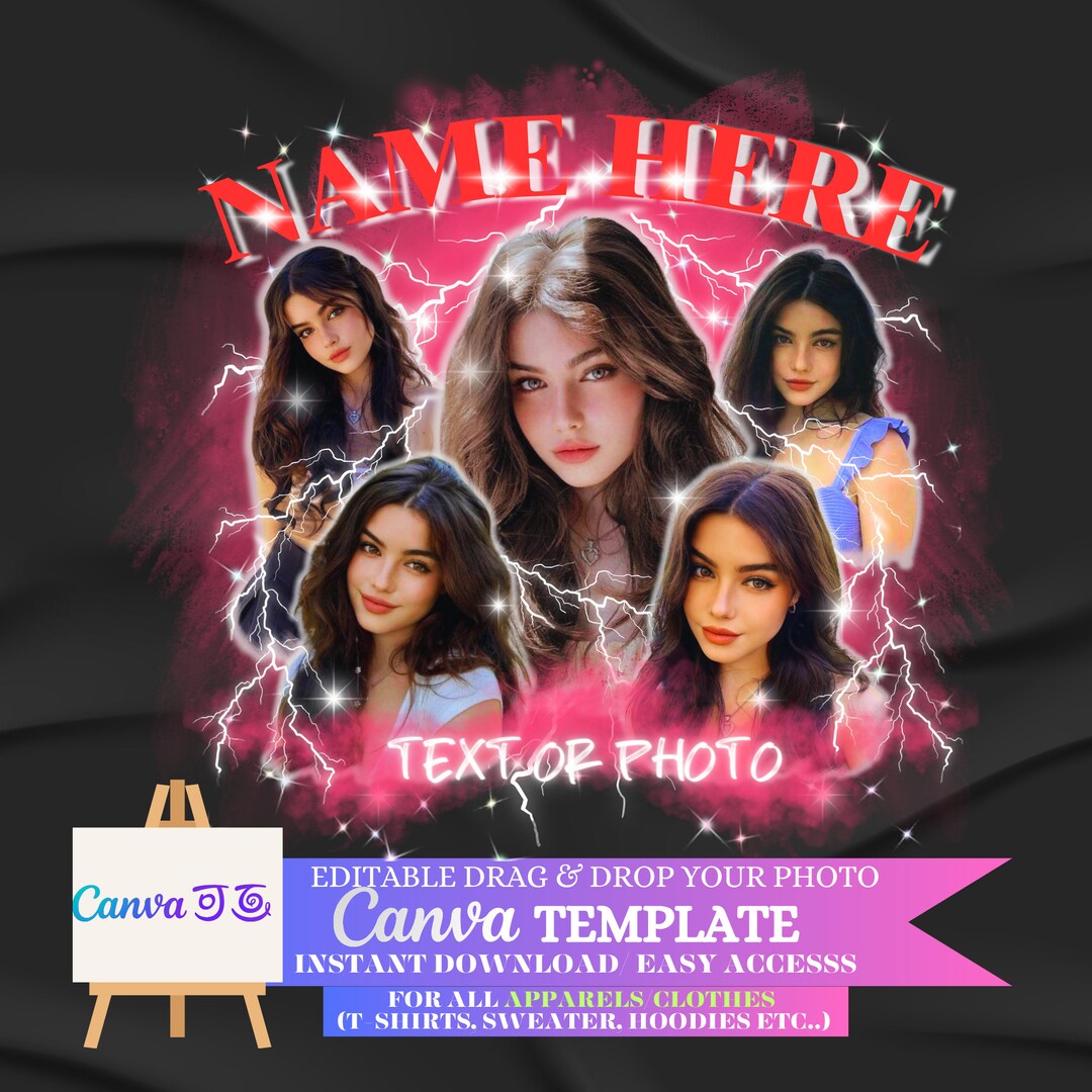 Customize Text Bootleg Idea, Red Color Editable TEMPLATE, CUSTOM Your ...