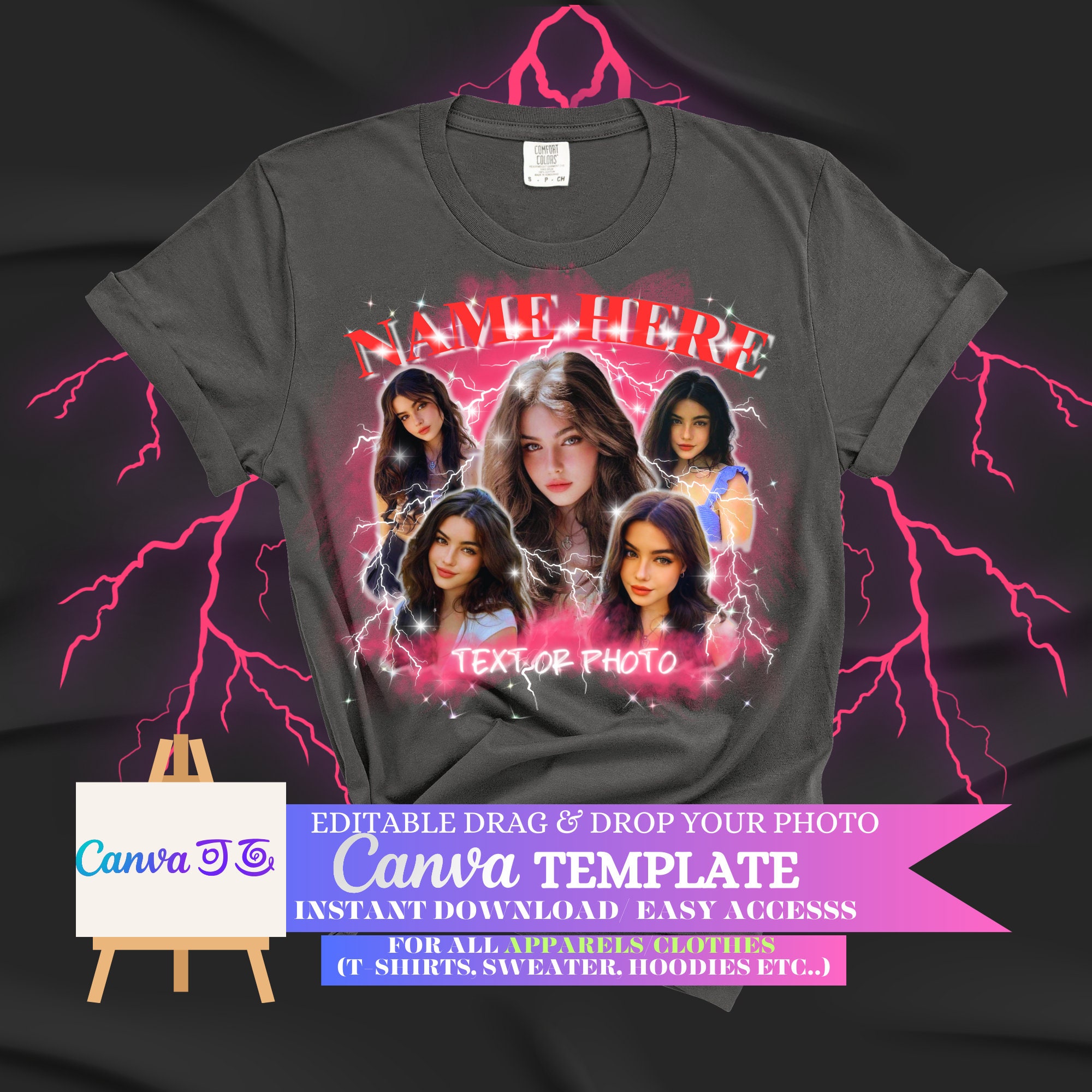 Customize Text Bootleg Idea, Red Color Editable TEMPLATE, CUSTOM Your ...