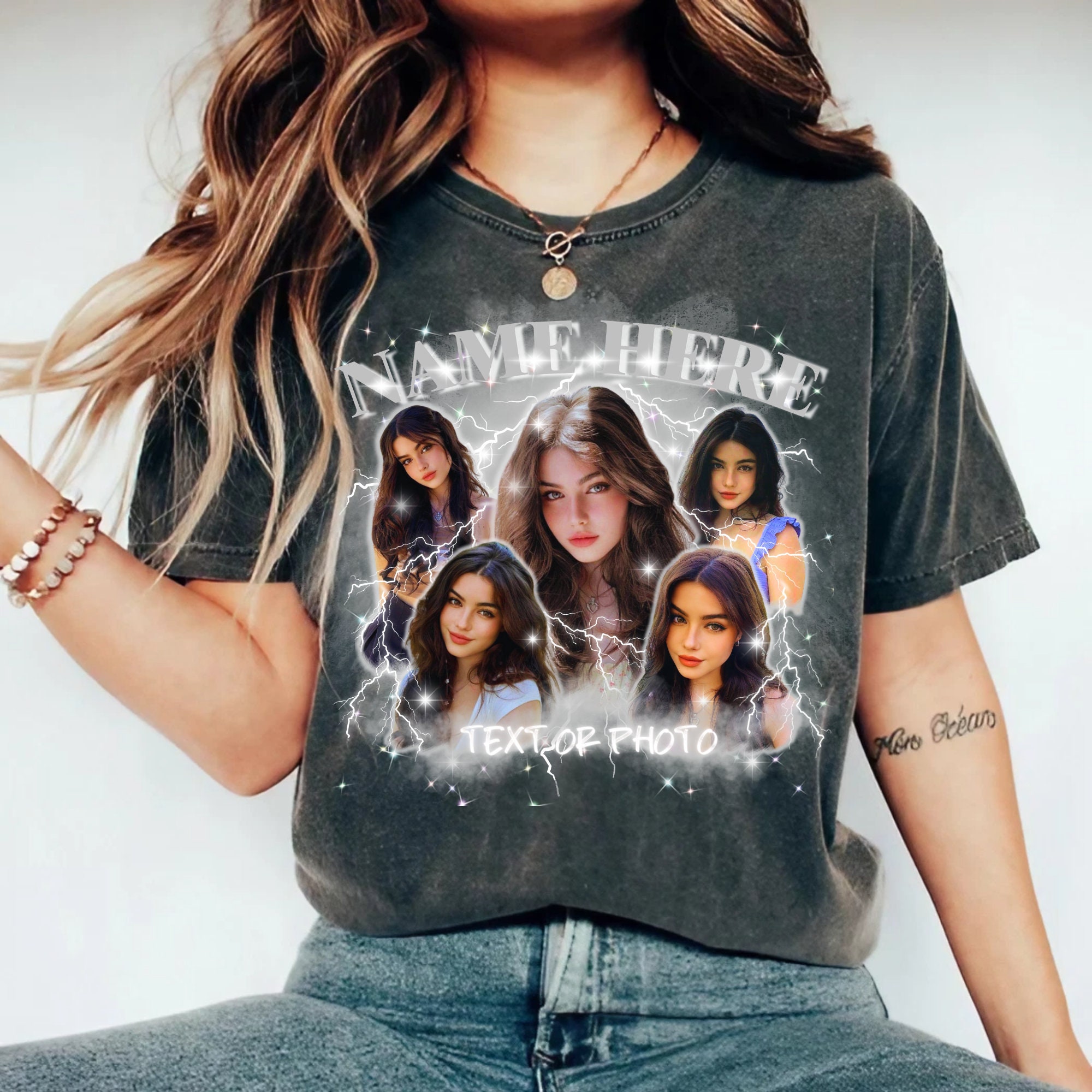 90s Style Concert T-shirt Design, Canva Template for T-shirt, Editable ...