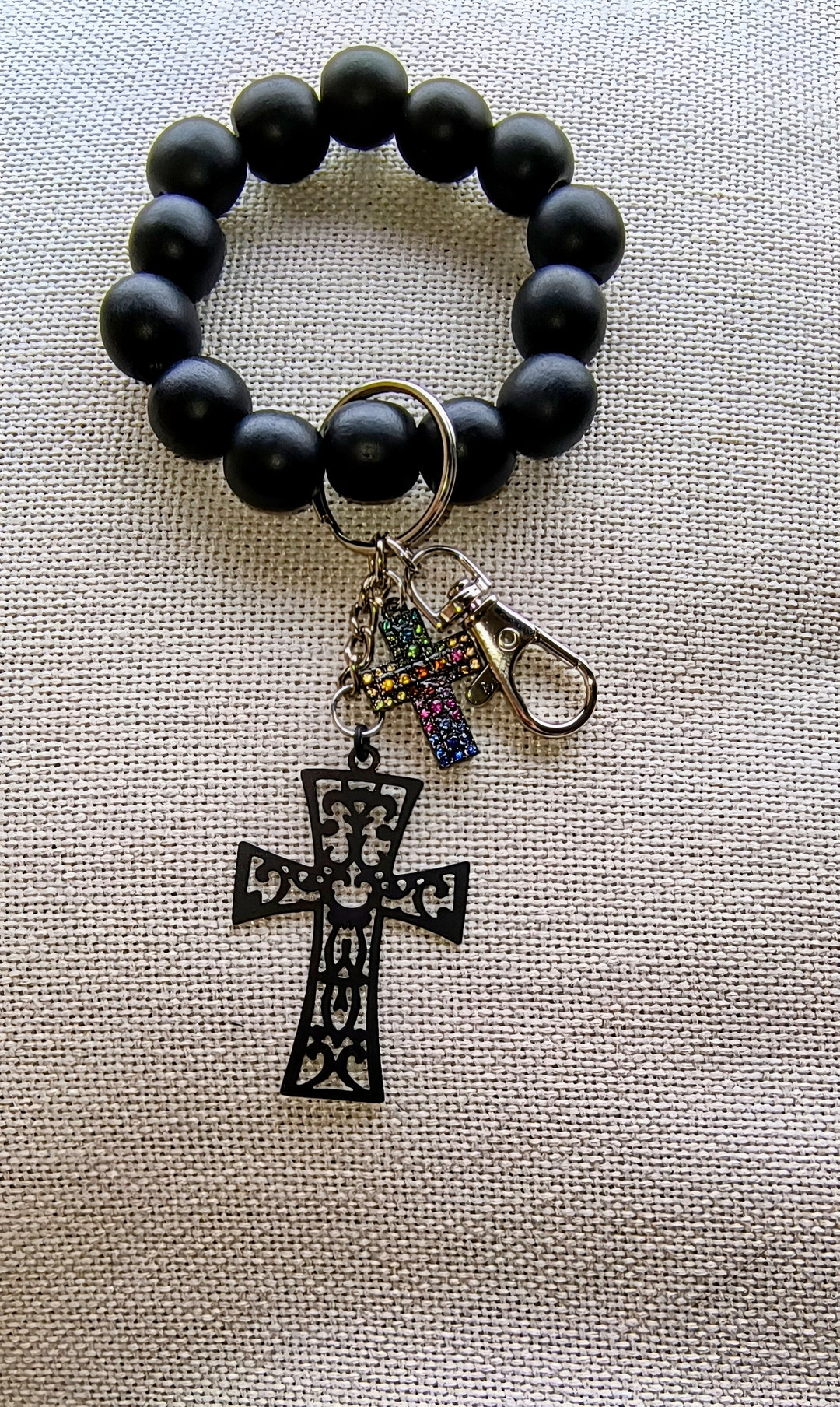 Cross Key Chain wrist Strap Key Chain religious Gift - Etsy