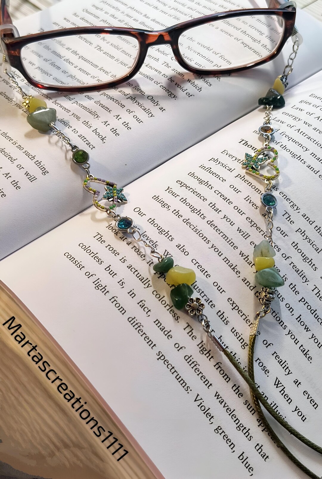 Gemstone Eyeglass Chain/ Eyeglass Jewelry/gothic Eyewear/ Wicca Glasses ...