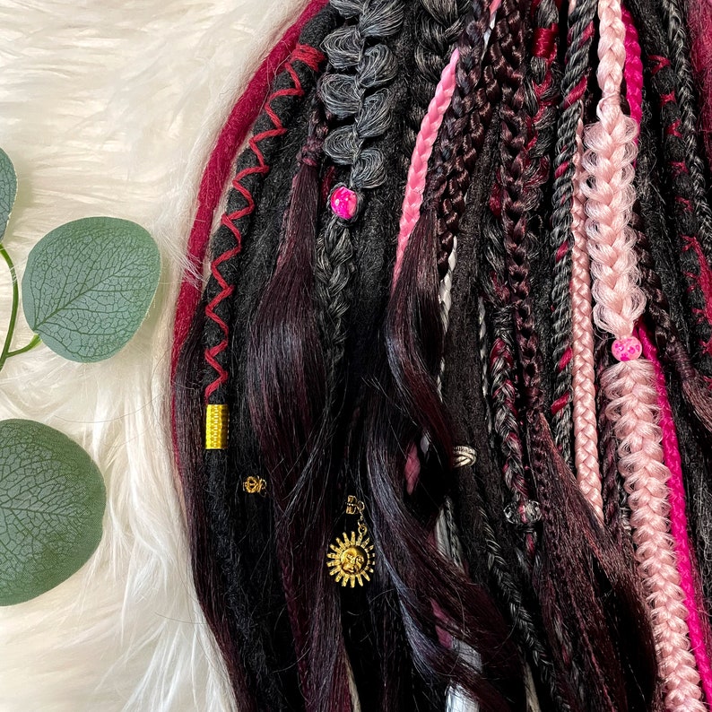 Boho Style Dreadlocks Set Double Ended Safe Dreads With Textured Braids ...
