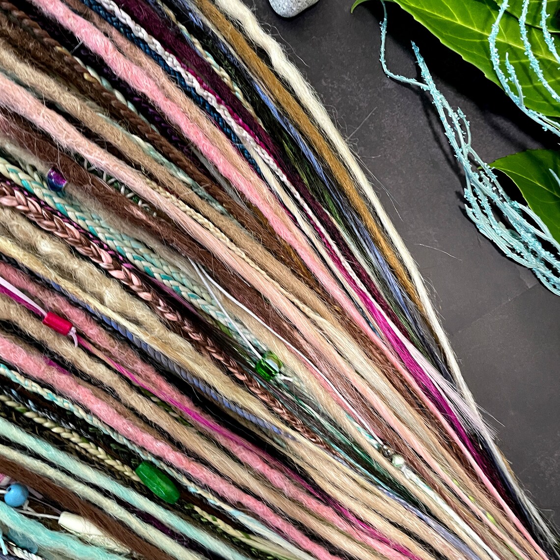 Unique Marble Temporary Safe Dreadlocks Set With Different Braids ...