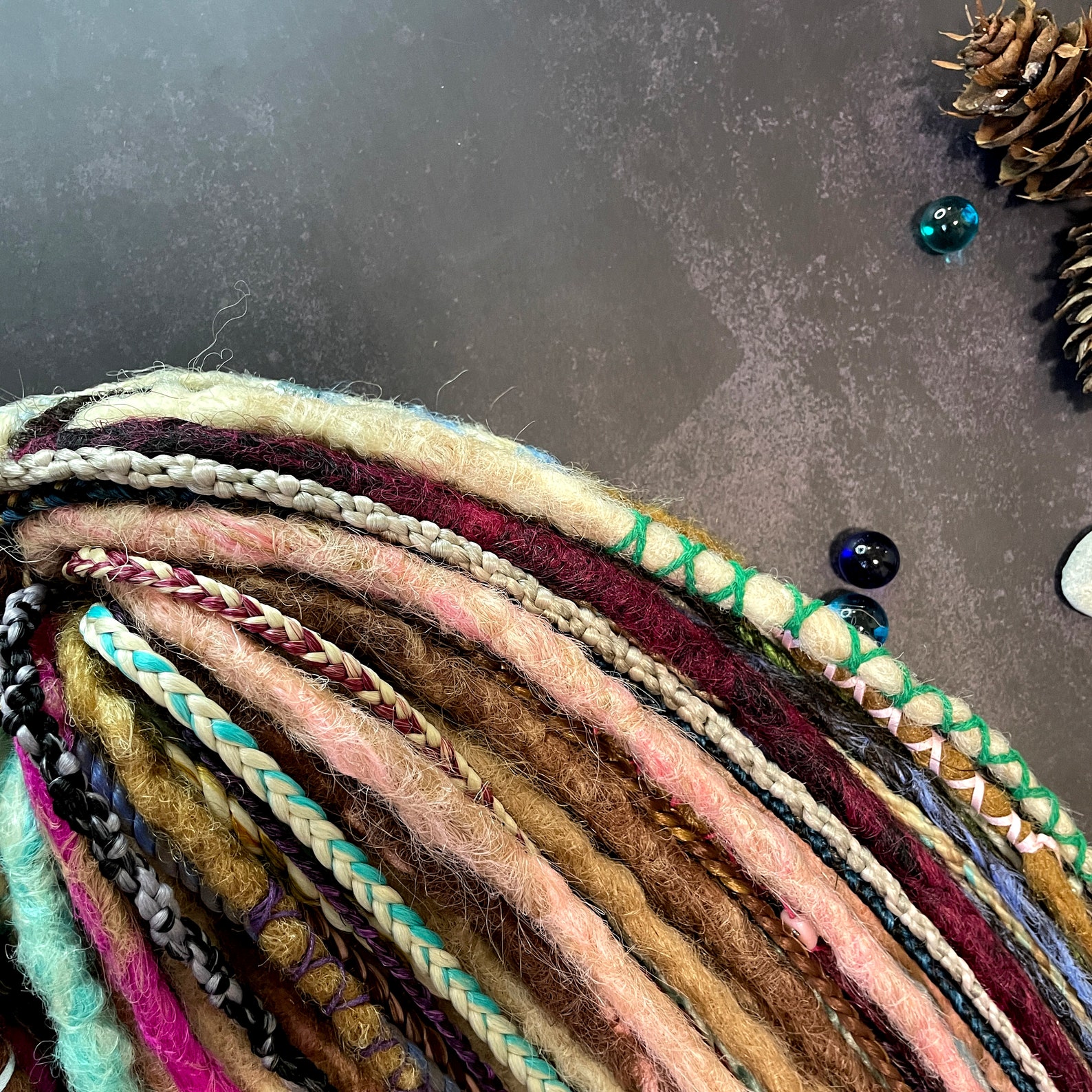 Unique Marble Temporary Safe Dreadlocks Set With Different Braids ...