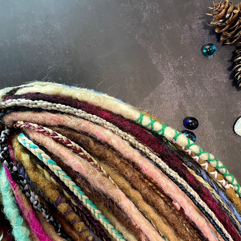 Unique Marble Temporary Safe Dreadlocks Set With Different Braids ...