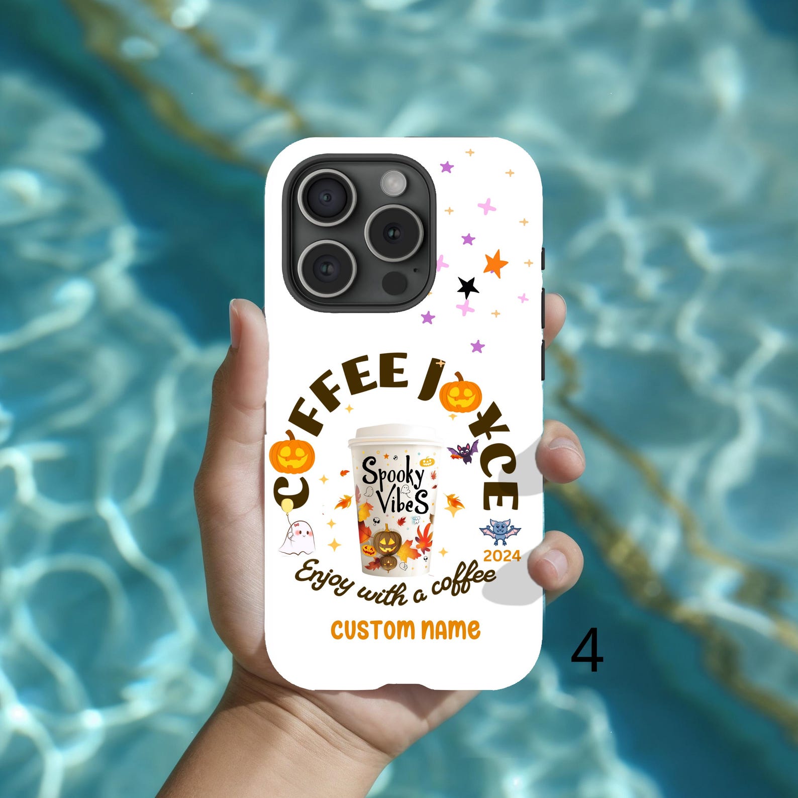 Custom Retro Pumpkin Spice Panda Phone Case – Personalized Halloween ...