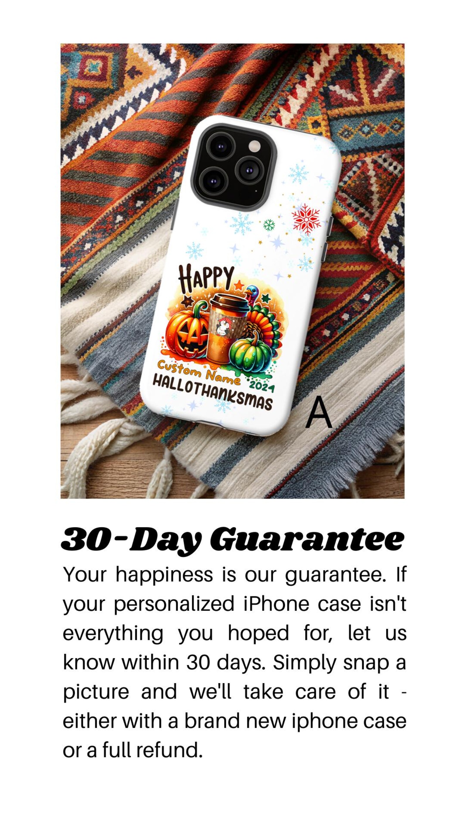 Custom Hallothanksmas Personalized Holiday Phone Case | Pumpkin, Coffee ...
