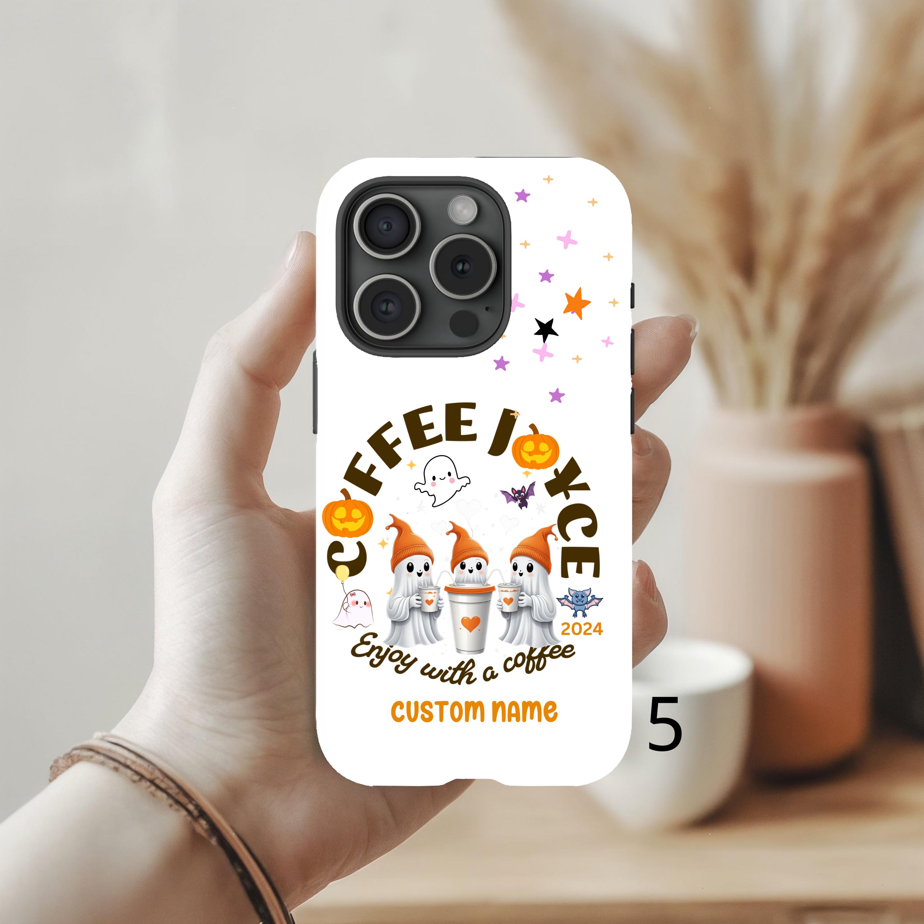 Custom Retro Pumpkin Spice Panda Phone Case – Personalized Halloween ...