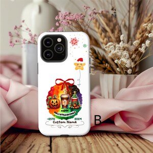 Custom Hallothanksmas Personalized Holiday Phone Case | Pumpkin, Coffee ...