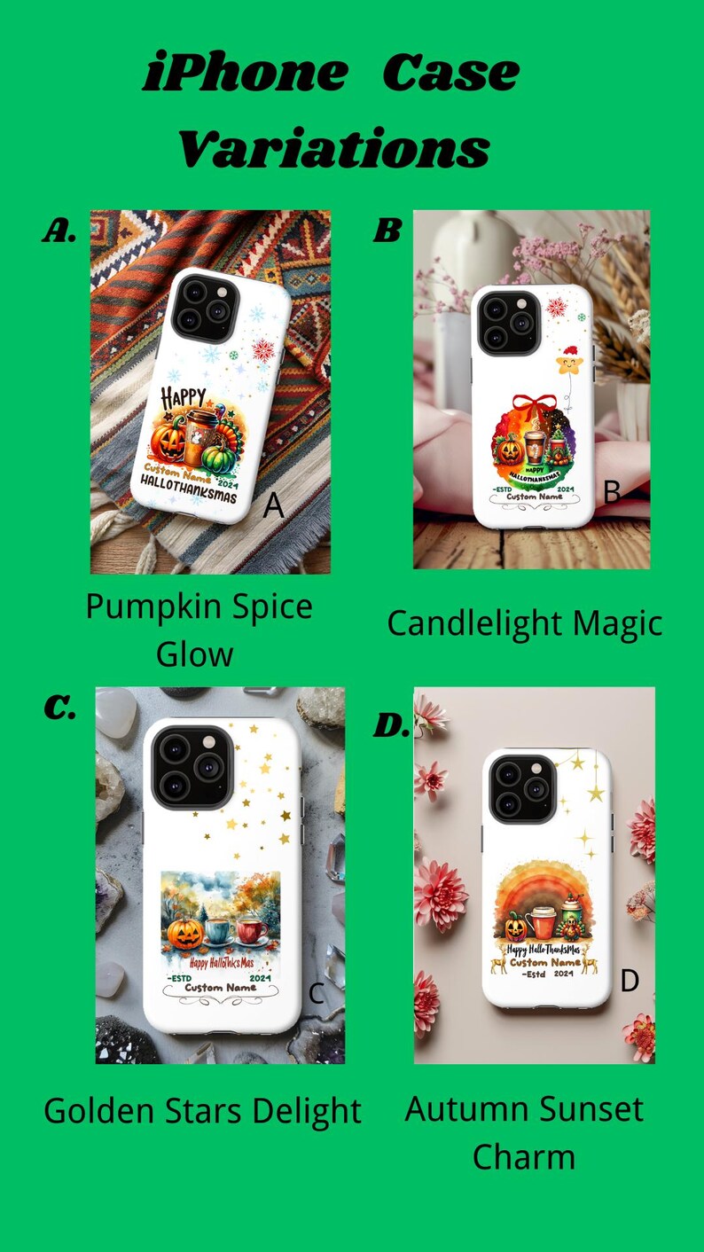 Custom Hallothanksmas Personalized Holiday Phone Case | Pumpkin, Coffee ...