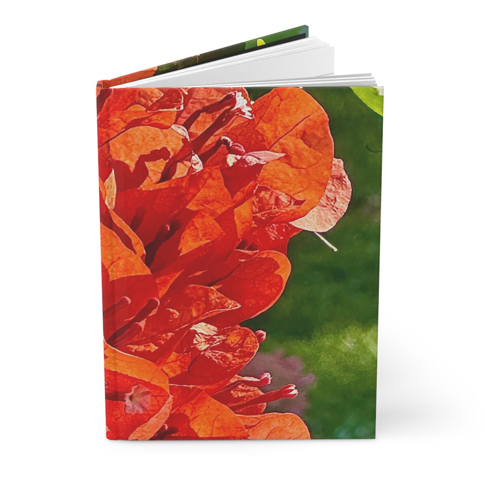 Orange Bougainvillea Hardcover Journal, Lined Paper Notebook - Etsy