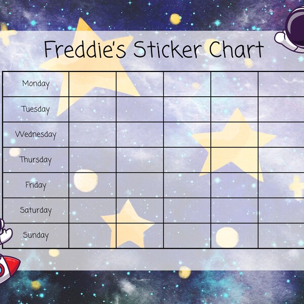 Sticker Charts - Etsy UK
