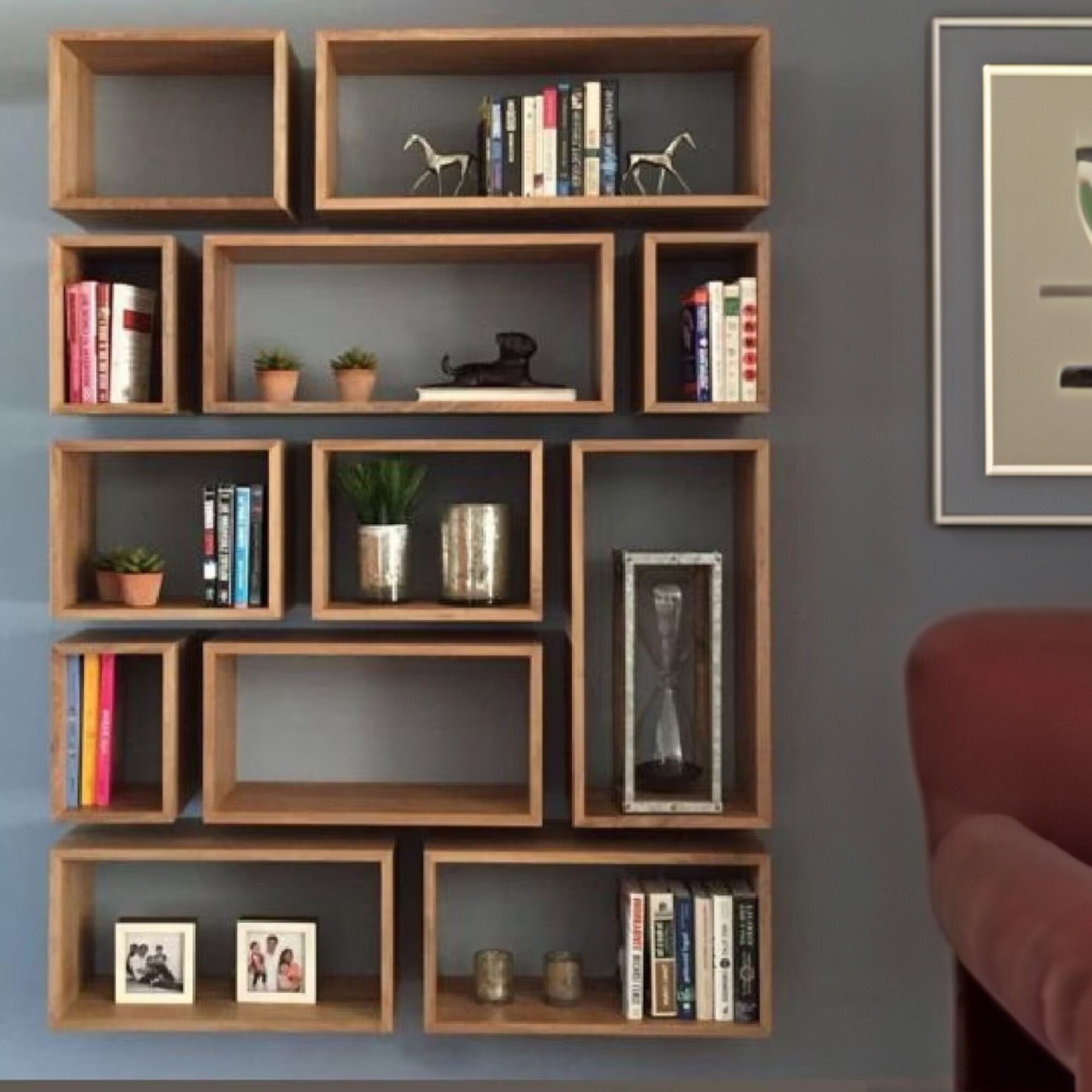 Wall Bookshelf Modern Floating Bookshelf Decor Handmade - Etsy Wall Bookshelf Modern Floating Bookshelf Decor Handmade - Etsy