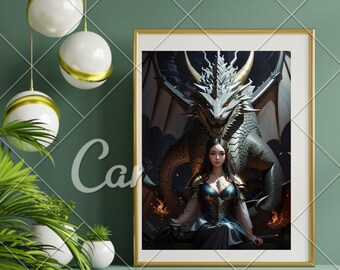 Water Dragon Download: Digital Art, Instant Downloadable Wallpaper ...