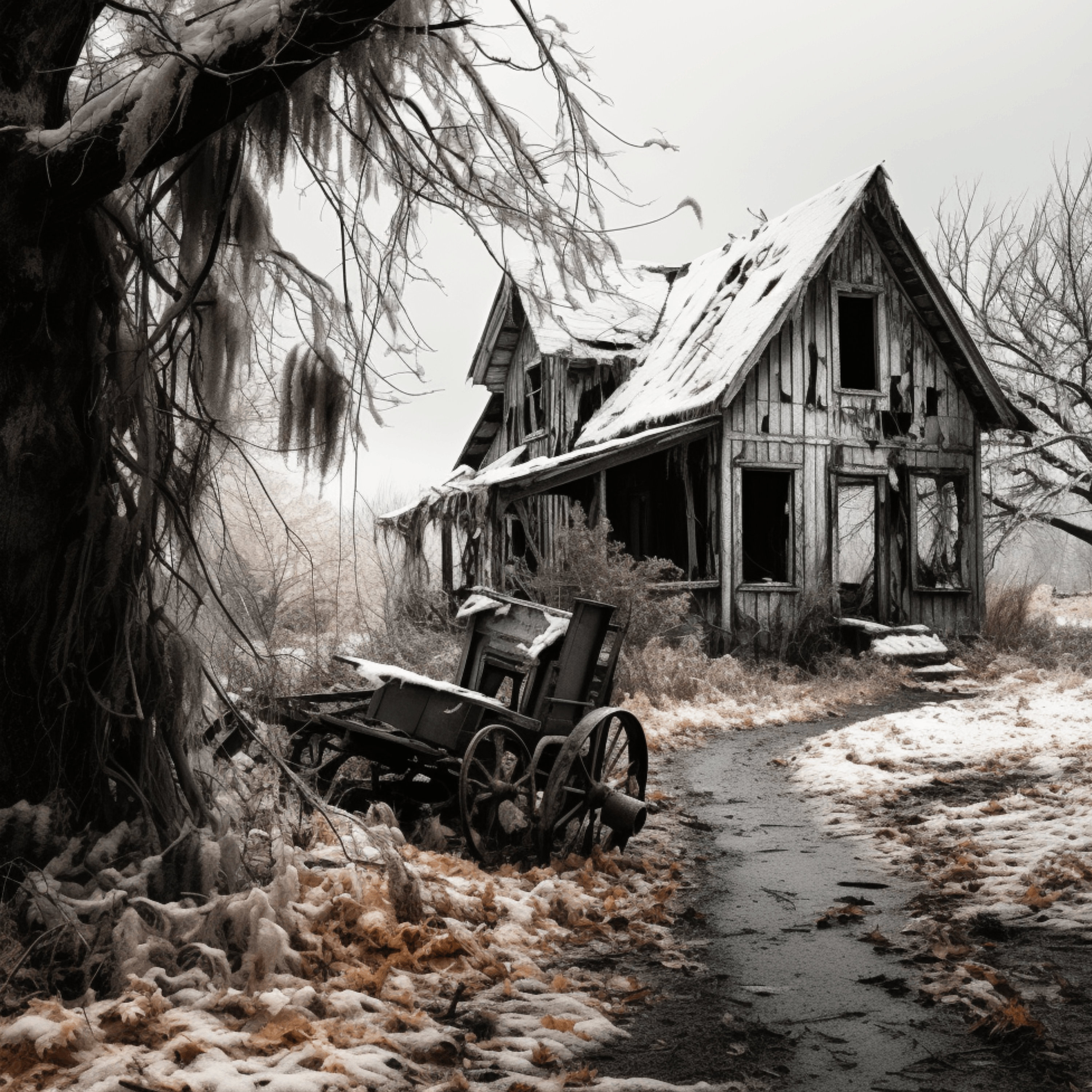 Rustic Isolation - Black and White Farmhouse Print - Etsy