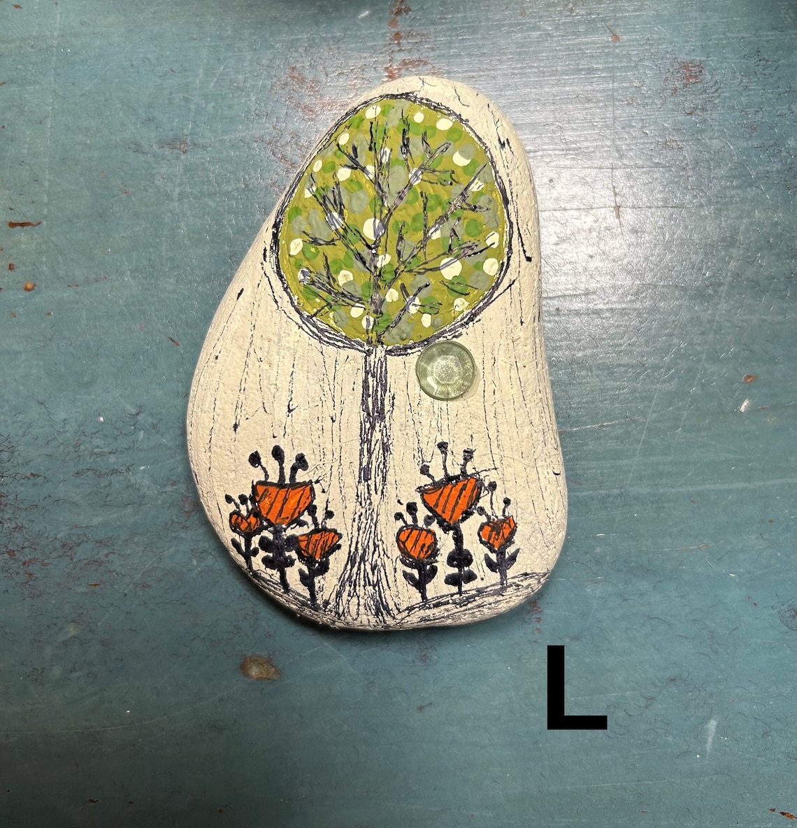 Trees Painted Rocks - Etsy