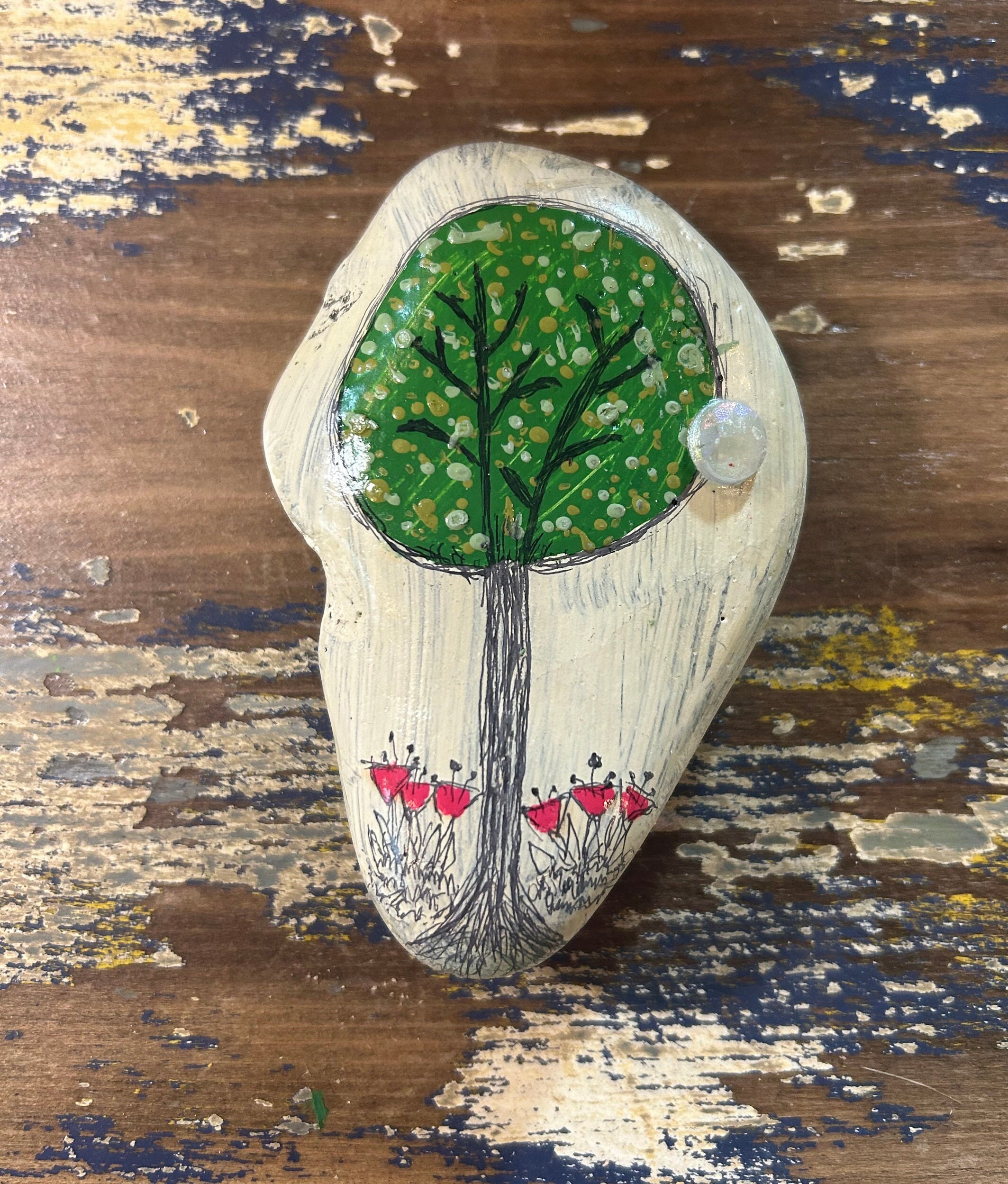Trees Painted Rocks - Etsy