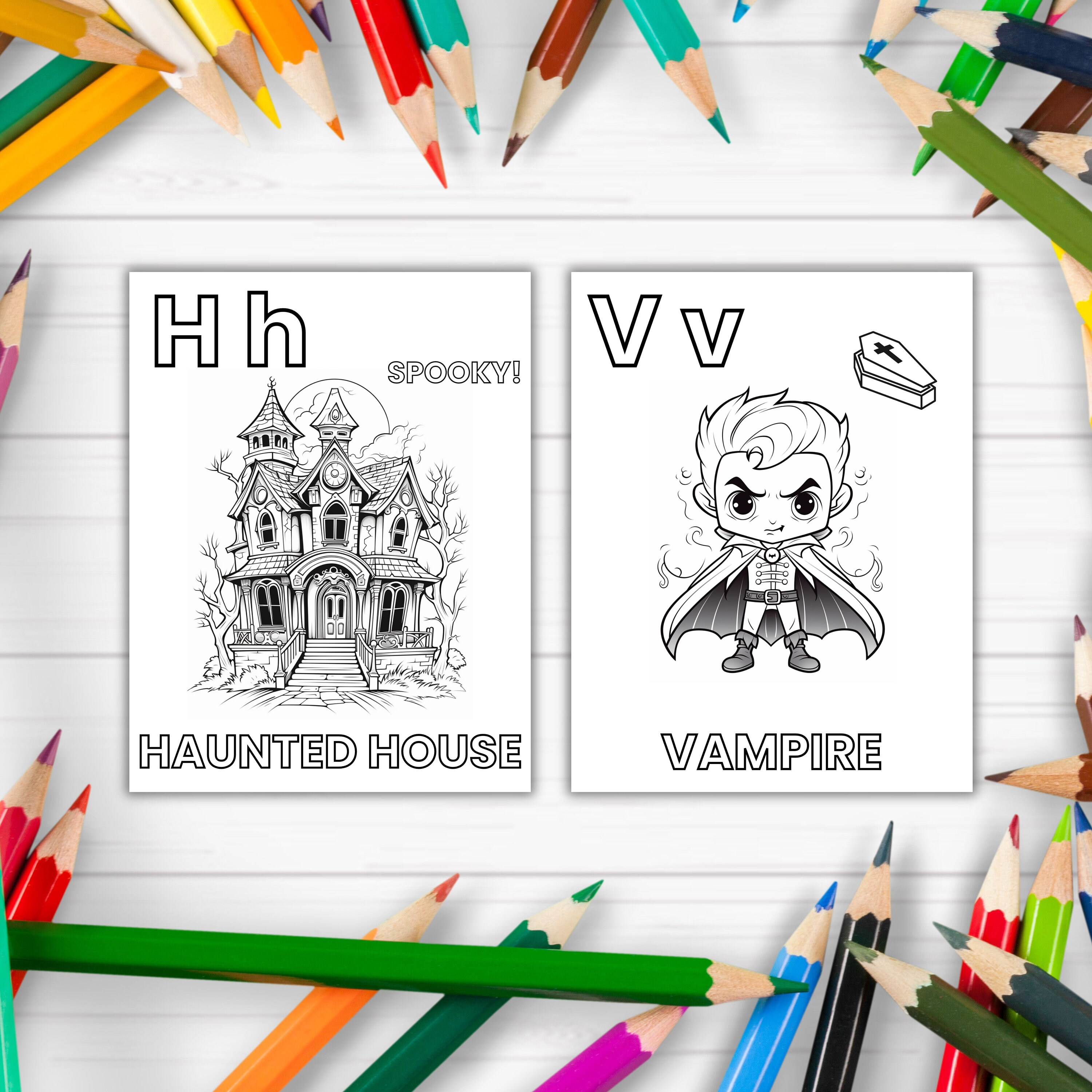 Halloween Coloring Pages for Kids With Halloween and Fall Design ...