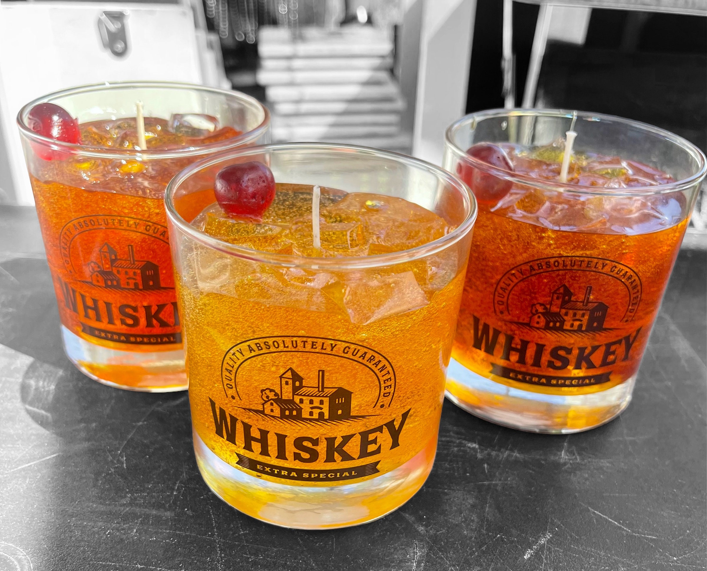 Old Fashioned Candle Honey Bourbon Scented - Etsy