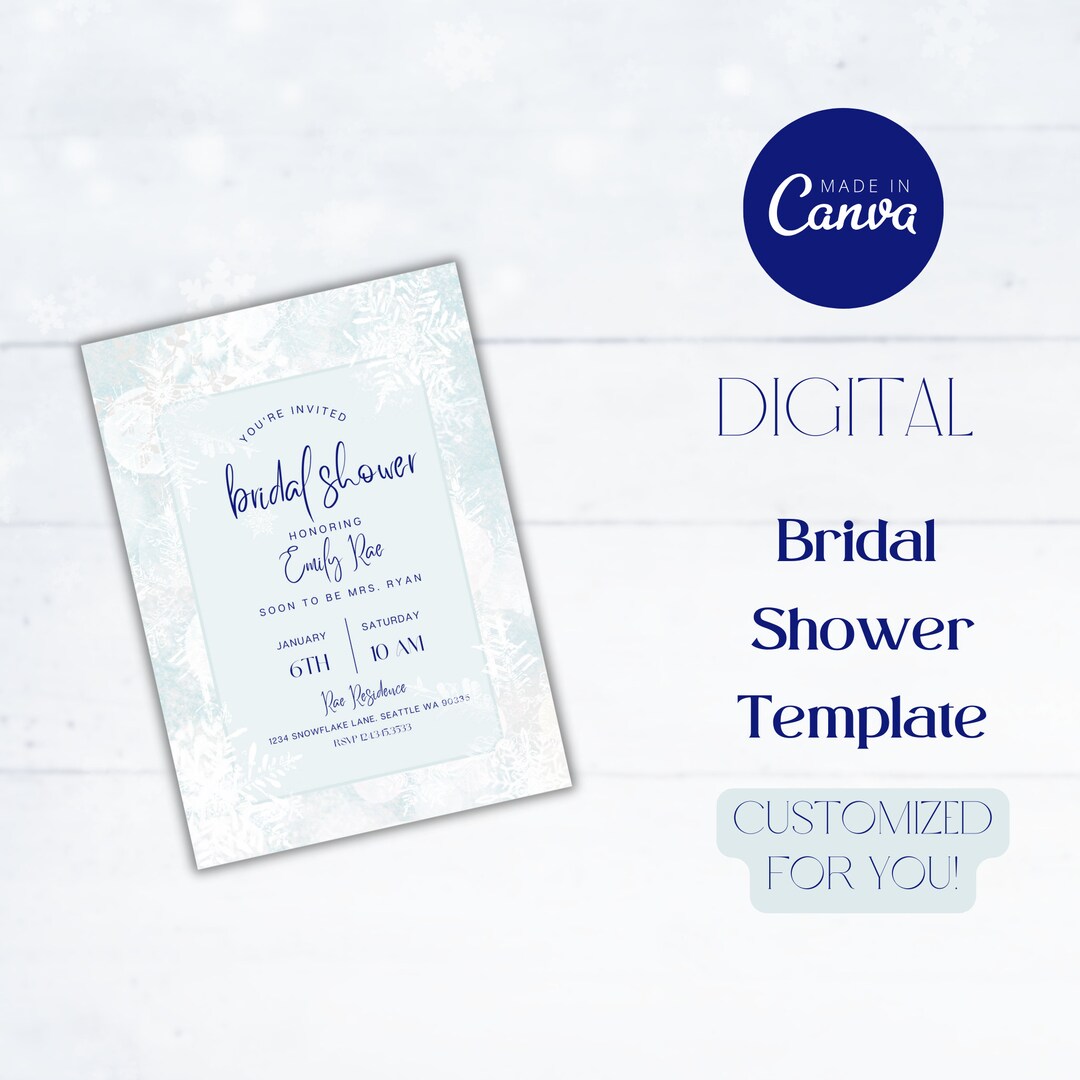 Winter Shower Invitation, Winder Wonderland Invitation, Winter Bridal ...