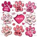 Dog Paw Valentine PNG Bundle, Cute Pet Lover Clipart, Paw Print Love ...