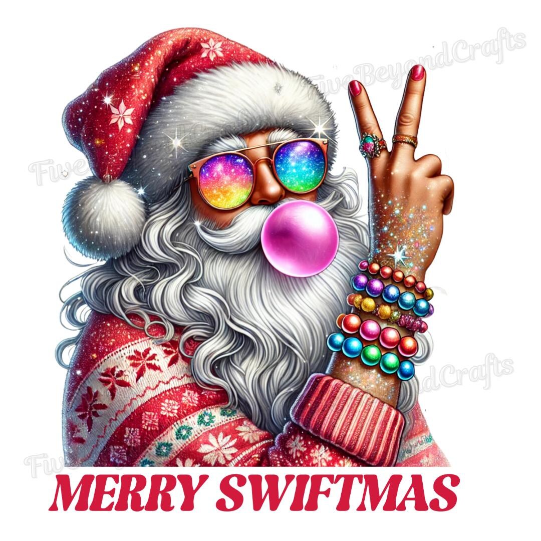 Merry Swiftmas Png, Retro Christmas Png, Sublimation Design Glitter ...