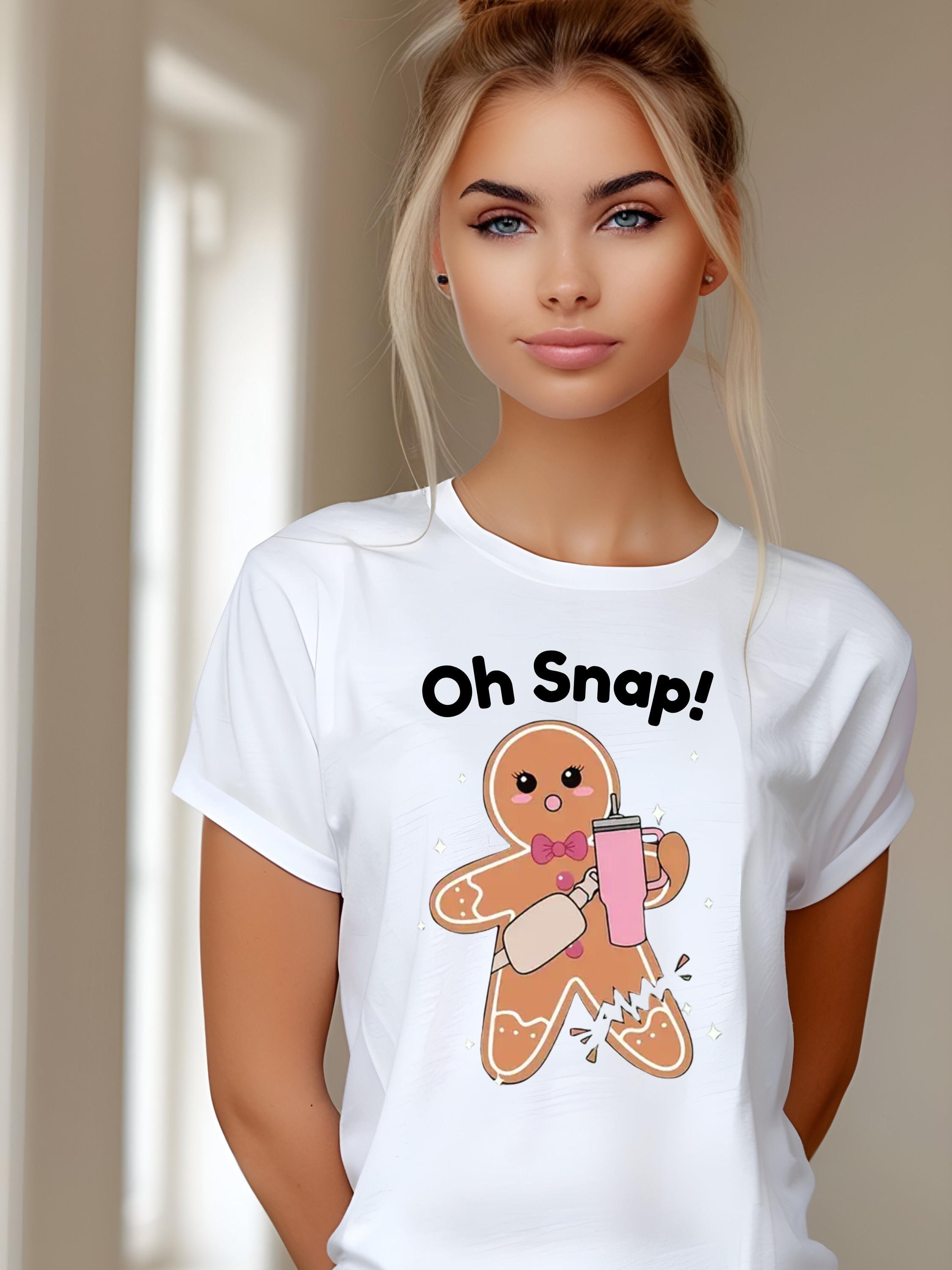 Oh Snap! Cute Gingerbread Man, PNG File, Holiday PNG File, Funny Saying ...
