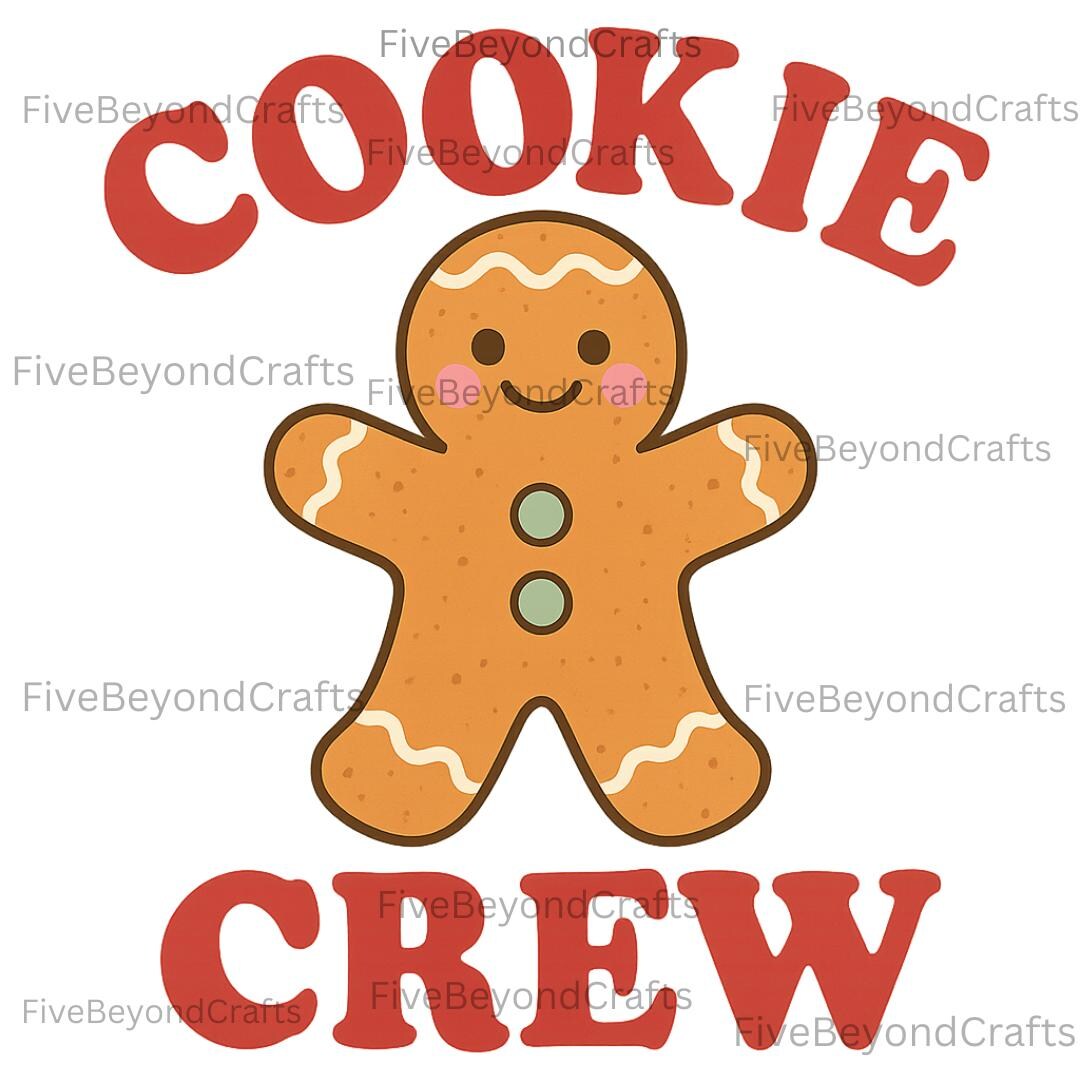 Cookie Crew Christmas PNG, Gingerbread Man Shirt Design, Cute Holiday ...