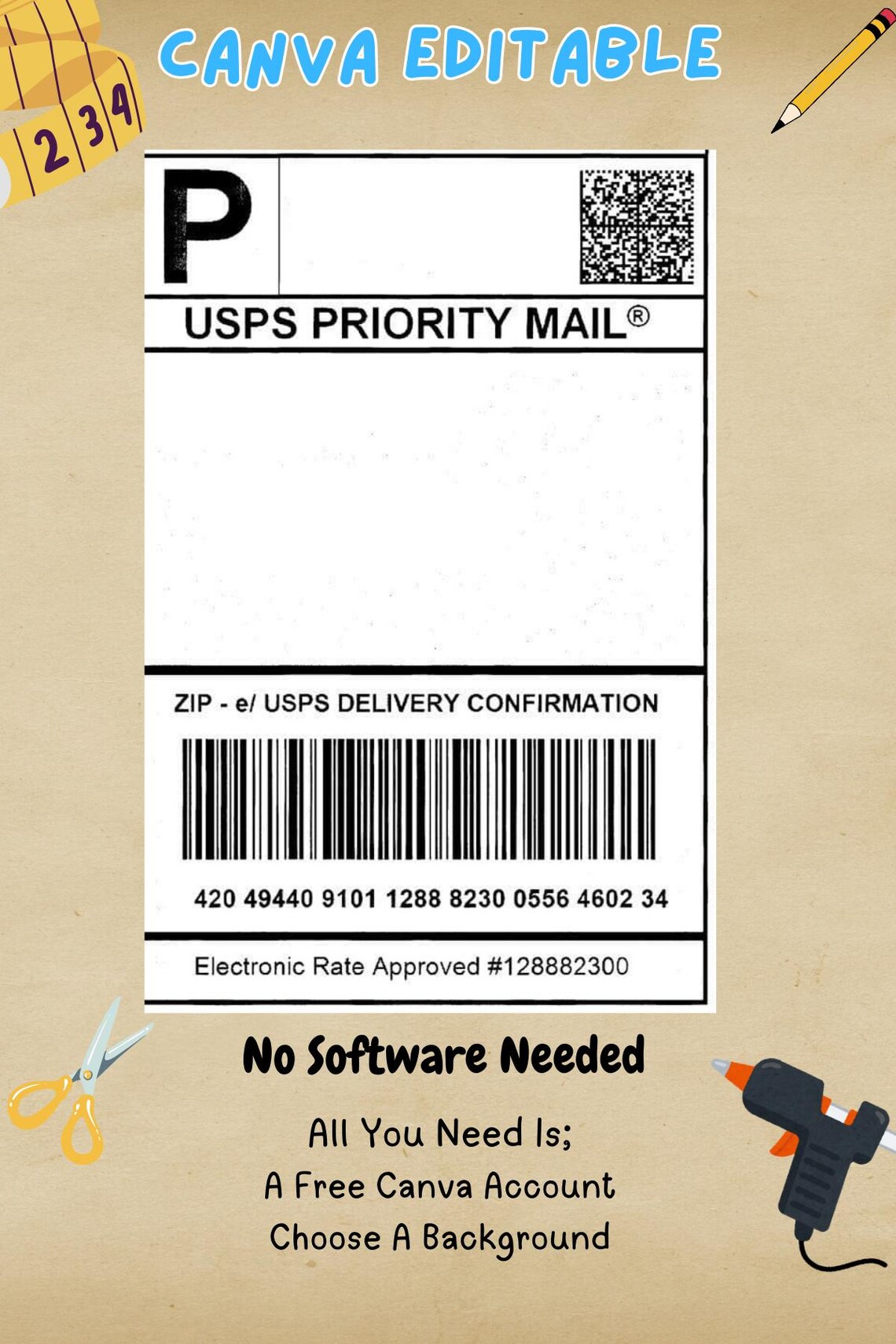 Personalized Shipping Label Frame | Branded USPS Postage Border ...