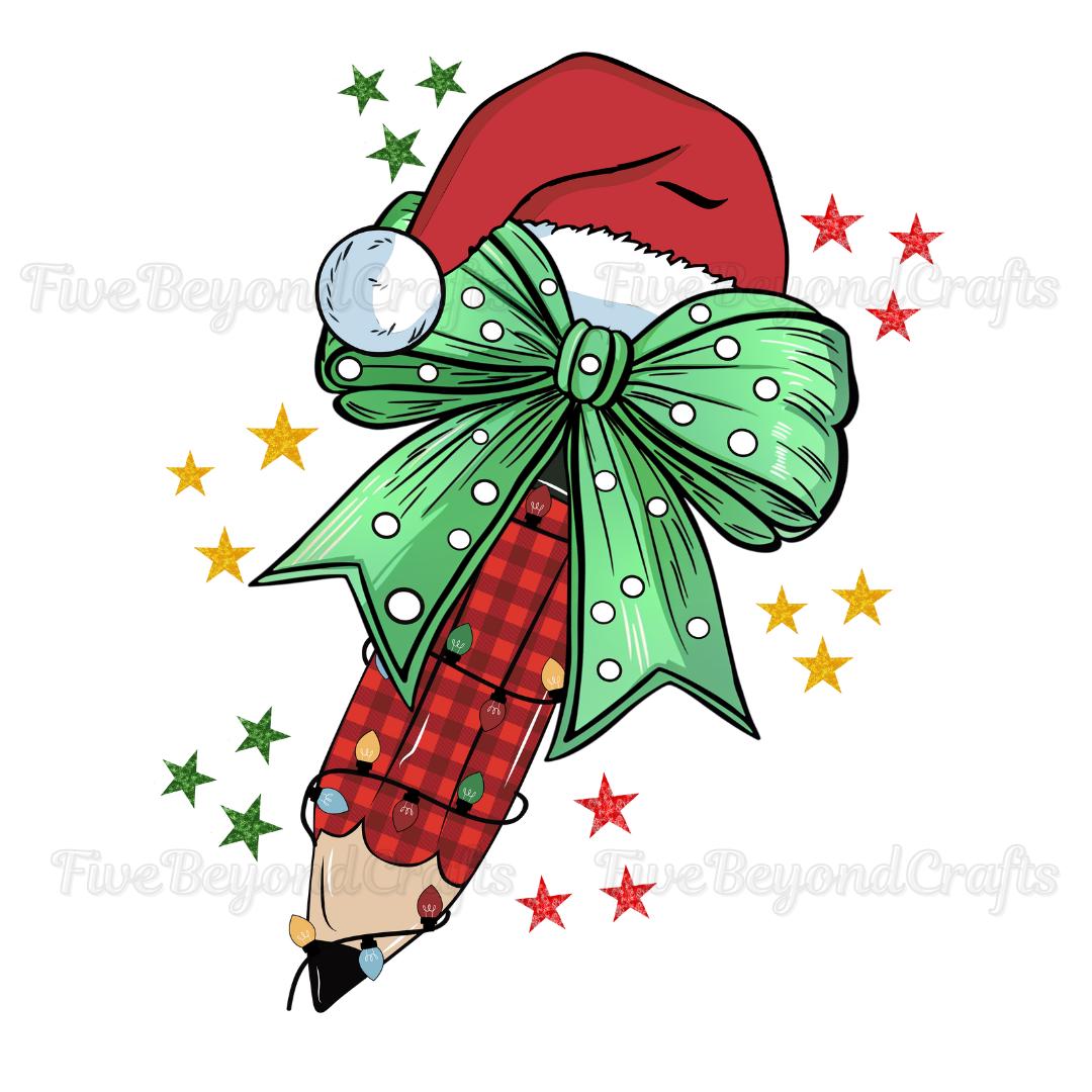 Coquette Christmas Teacher PNG File Digital File, Funny Saying Holiday ...