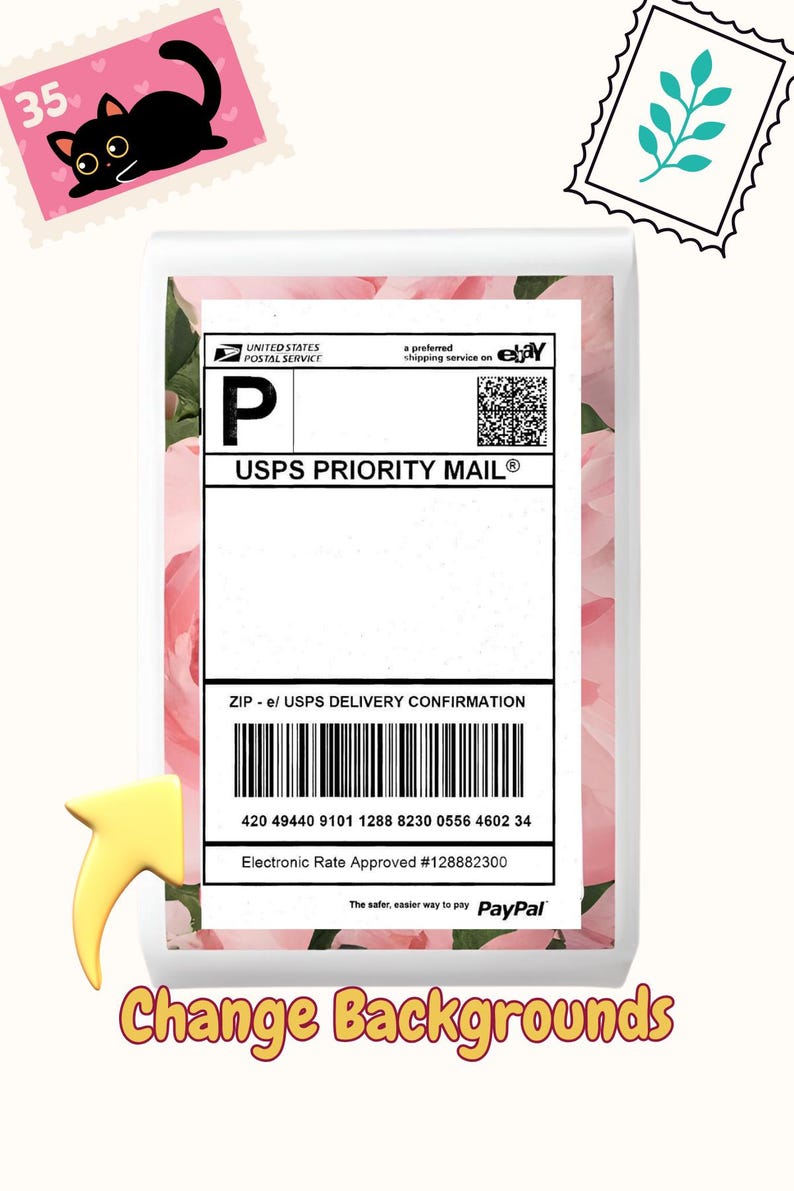 Personalized Shipping Label Frame | Branded USPS Postage Border ...