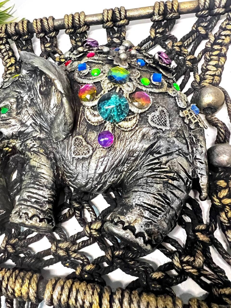 Macramé Pano Elephant Macramé Elephant Wall Art Handwoven - Etsy