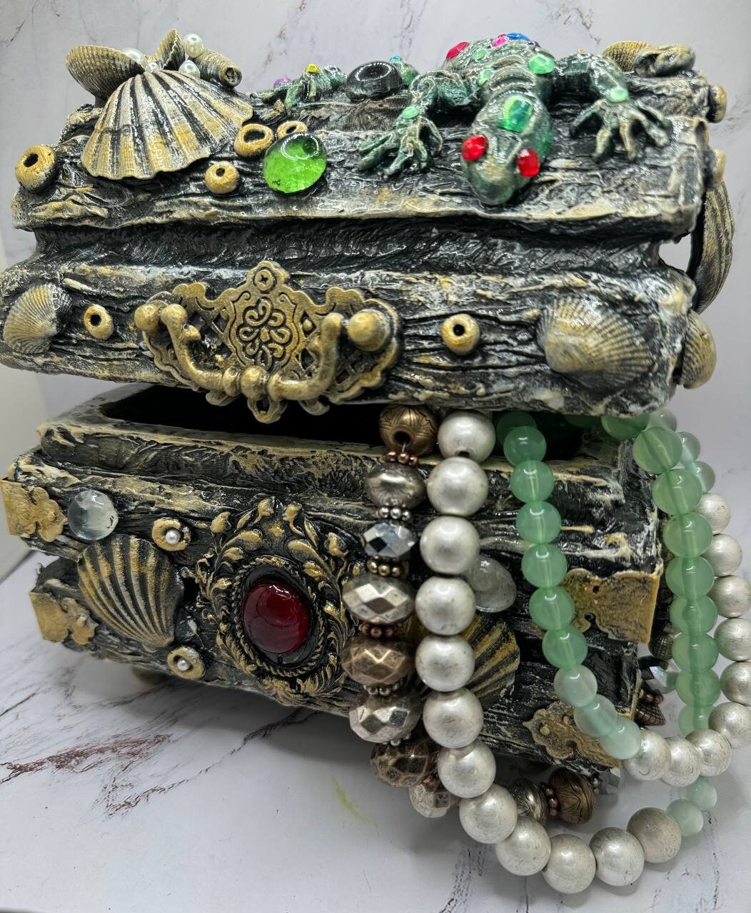 Handcrafted Jewelry Box: Ocean Theme Trinket Chest - Etsy