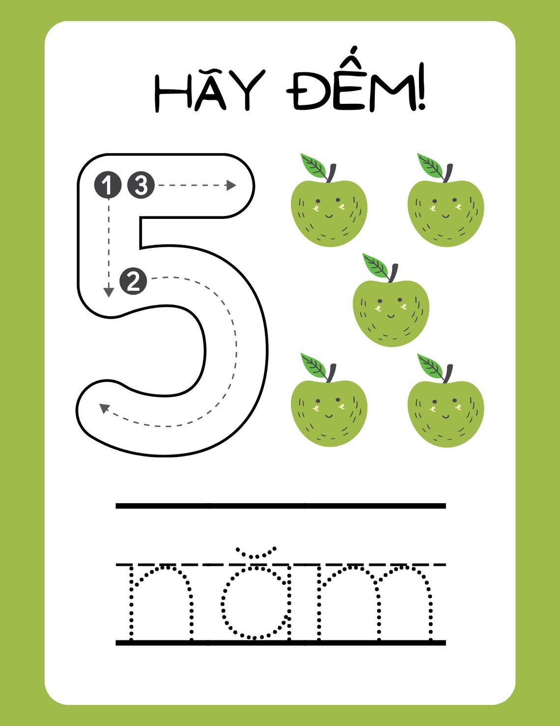 Vietnamese Number Tracing Printable - Etsy