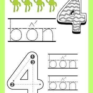 Vietnamese Number Tracing and Colouring - Etsy