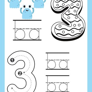 Vietnamese Number Tracing and Colouring - Etsy