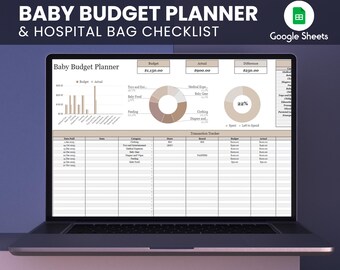 Baby Budget Planner Spreadsheet, Baby Product Shopping List, Pregnancy ...