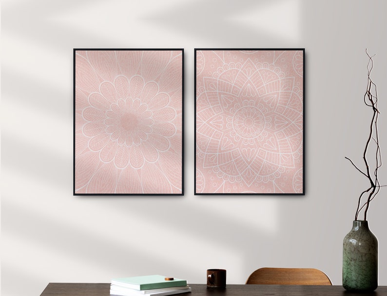 Cute Floral Art Prints,, Aesthetic Bohemian Abstract Print Set, Neutral ...