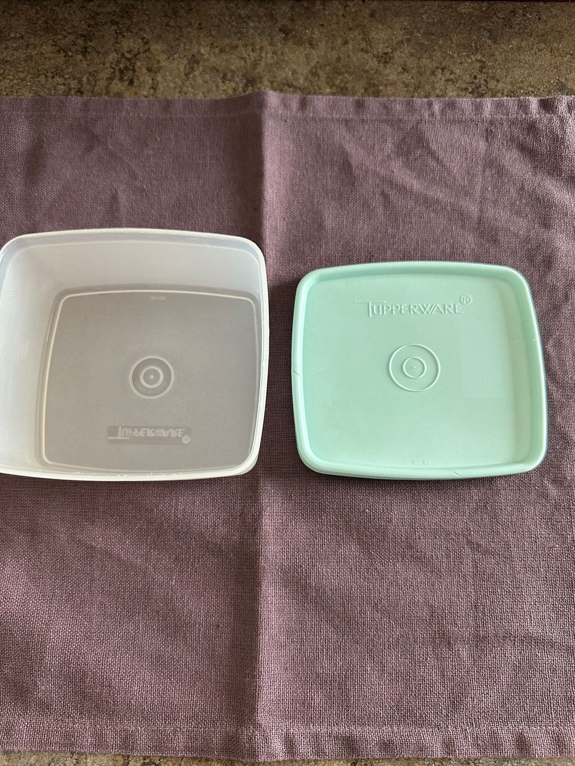 Blue Tupperware Storage Container - Etsy